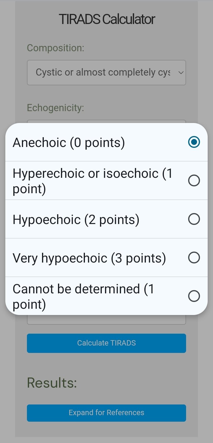 How to Use the TIRADS Calculator - Tirads Calculator